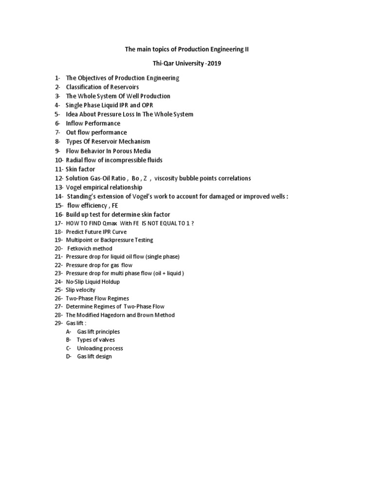 The Main Topics of Production Engineering II | PDF | Business