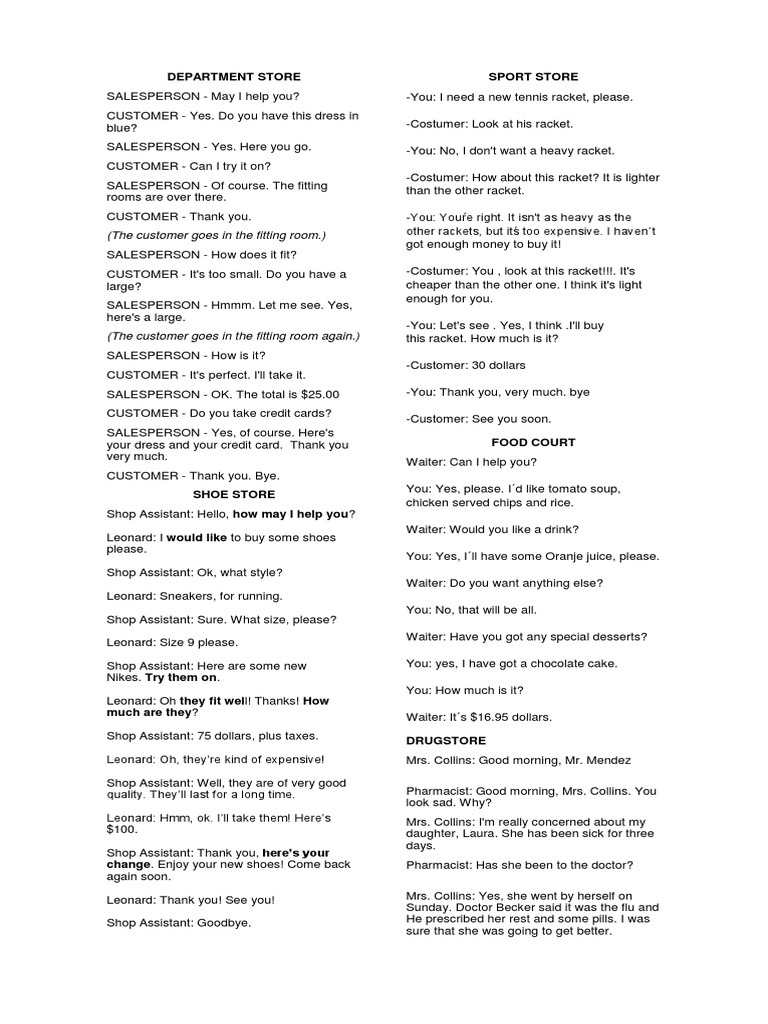 Department Store Sport Store: (The Customer Goes in The Fitting Room ...