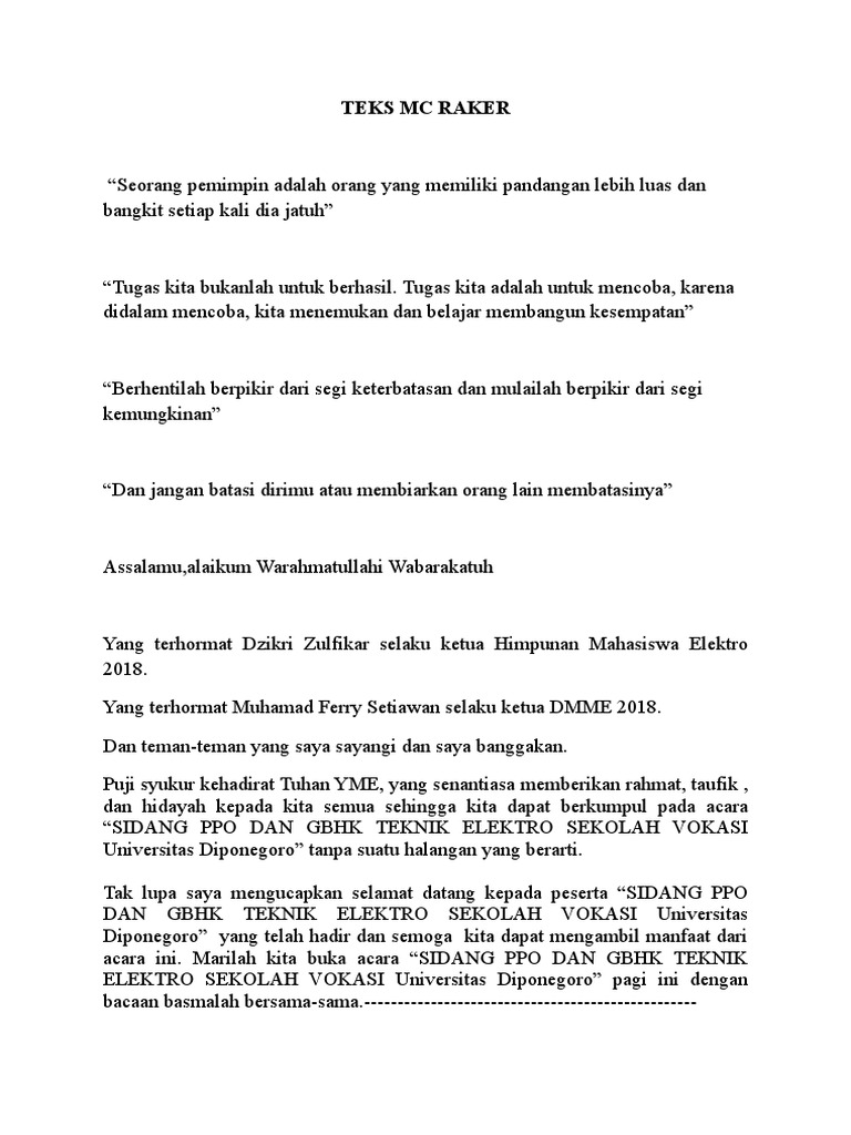 Teks MC | PDF