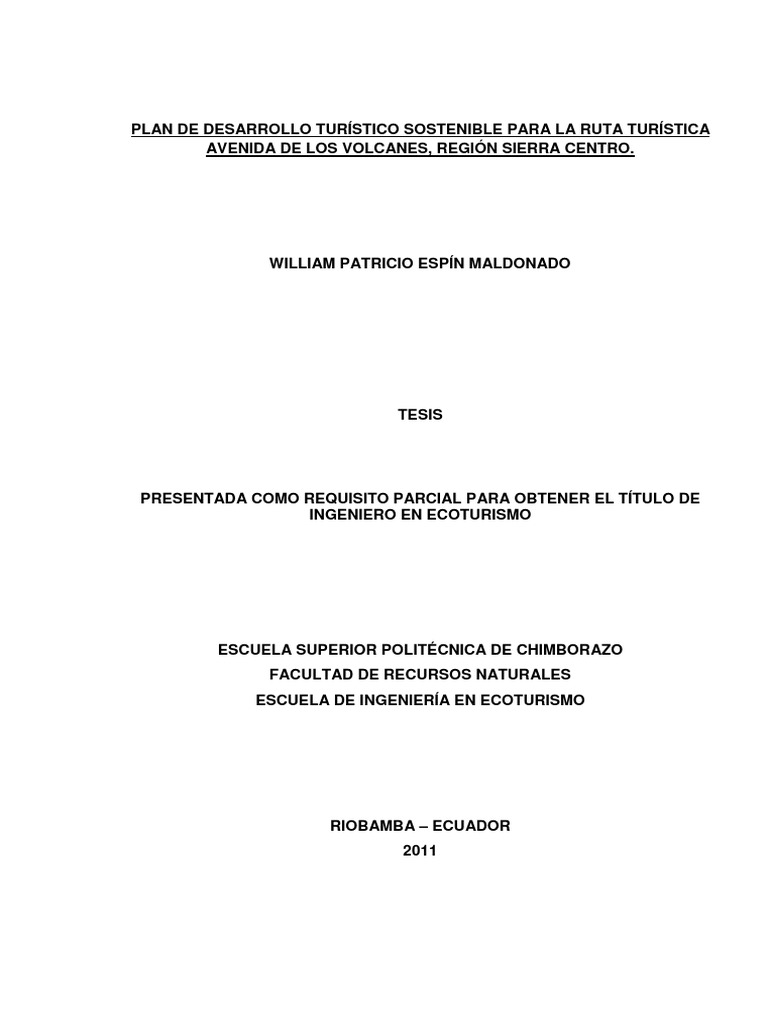 23T0282 Espin William PDF | PDF | Turismo | Andes