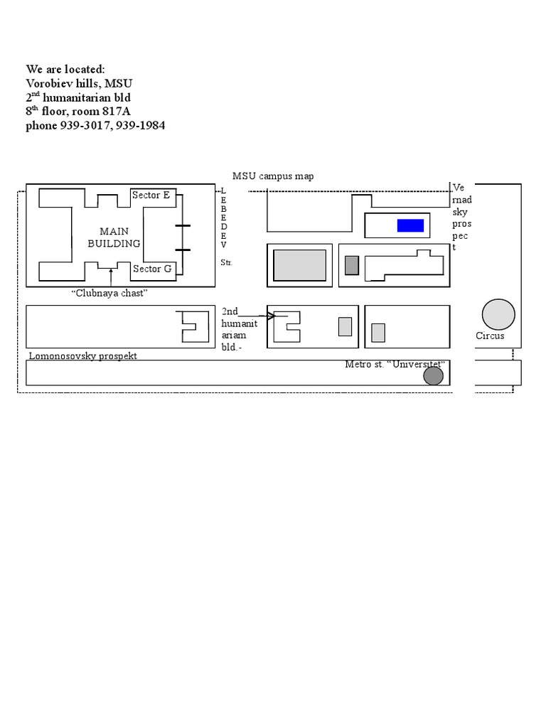 MSU Campus Map E To 2nd | PDF