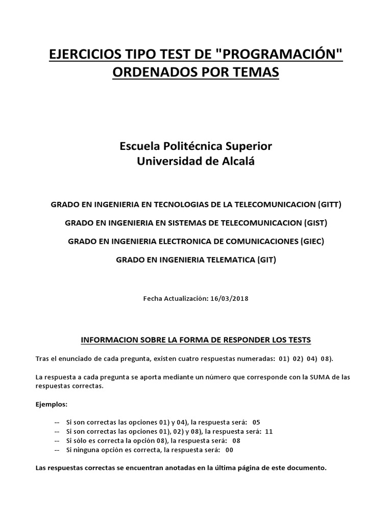 Cuestionario Algoritmos | PDF | Cadena (informática) | Archivo de computadora