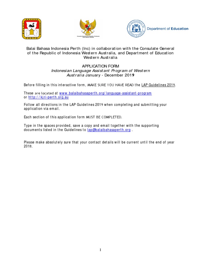 LAP Application Form 2019 | PDF | Communication | Business