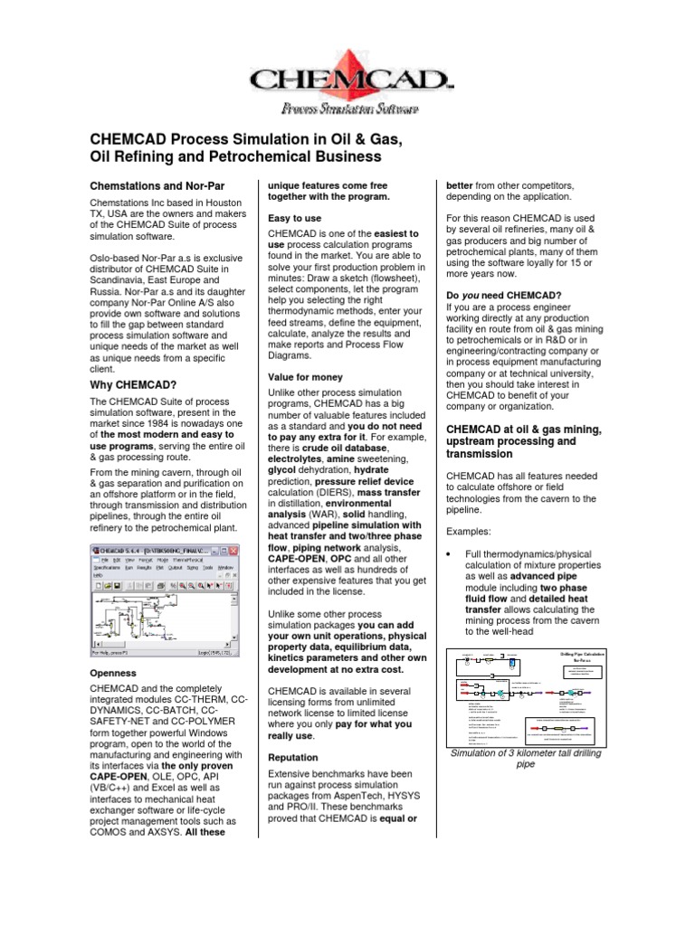 CHEMCAD Suite Overview and Benefits | PDF | Oil Refinery | Petroleum