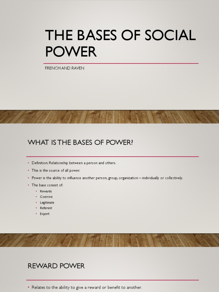 The Bases of Social Power | PDF