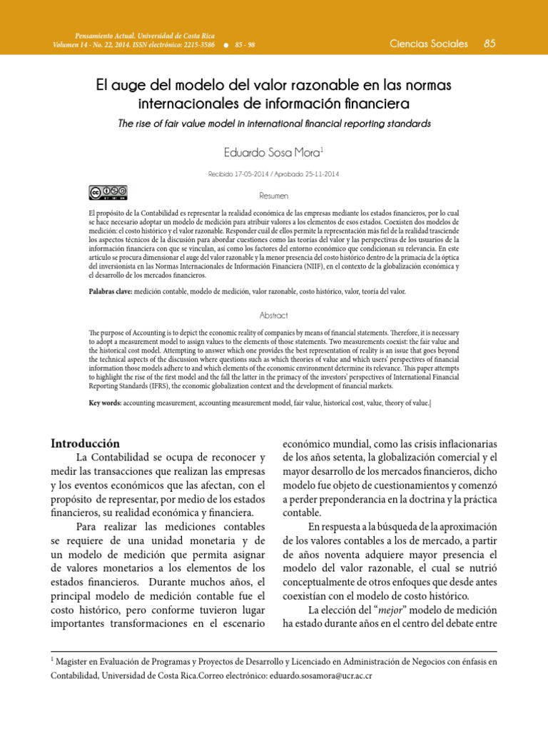 Valor Razonable | PDF | normas internacionales de INFORMACION ...