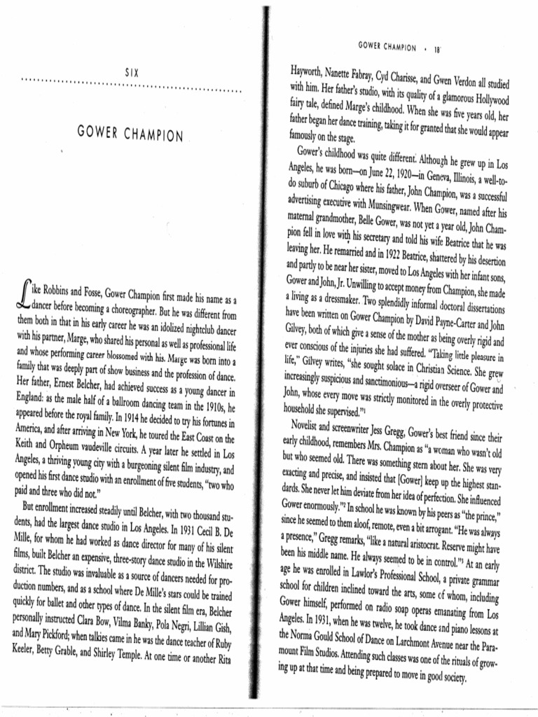 Gower Champion Reading | PDF