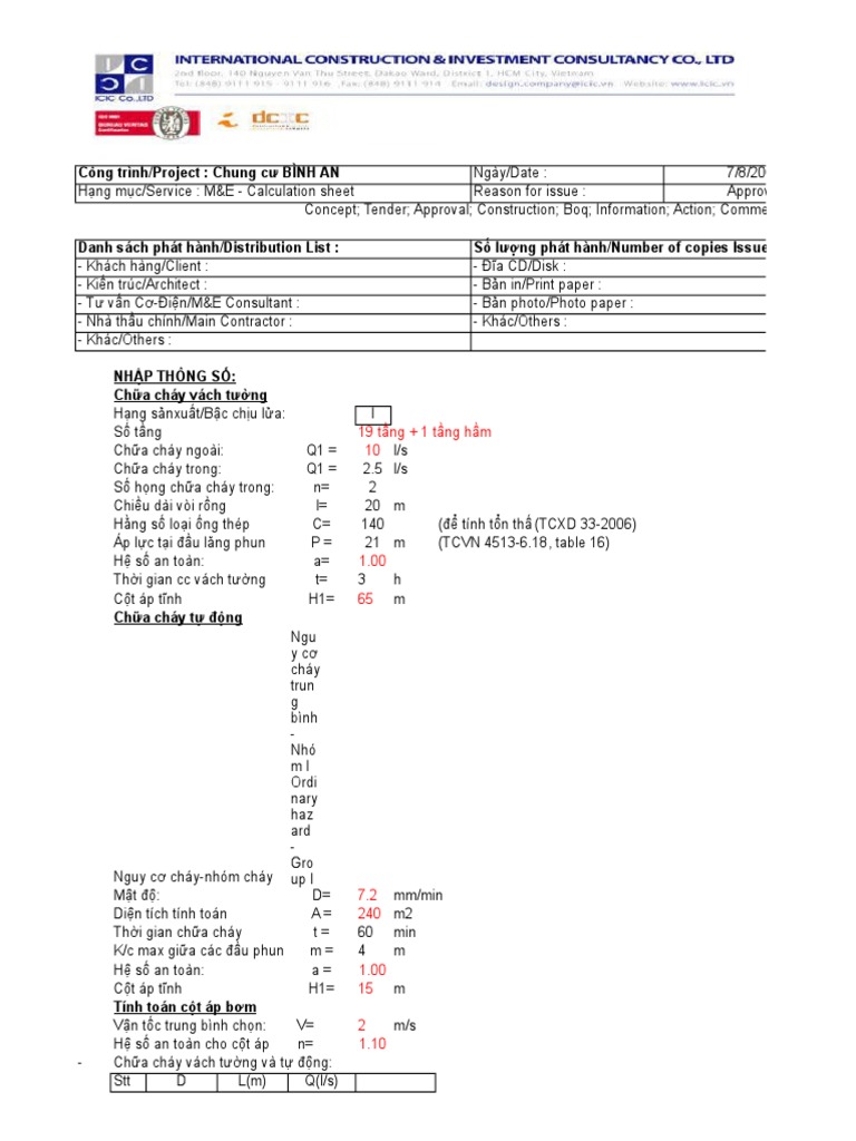 Phần mềm tính toán PCCC | PDF