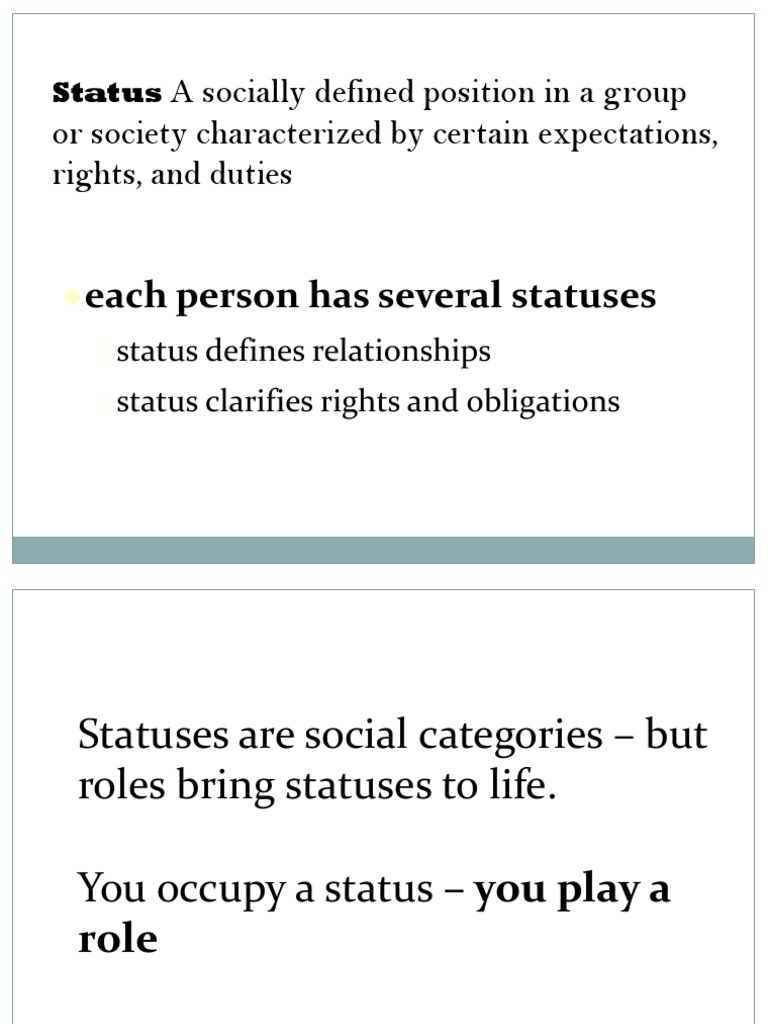 Understanding Social Status and Roles | PDF