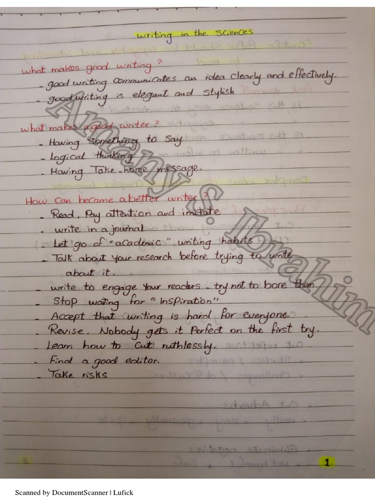 Tips For Scientific Writing | PDF