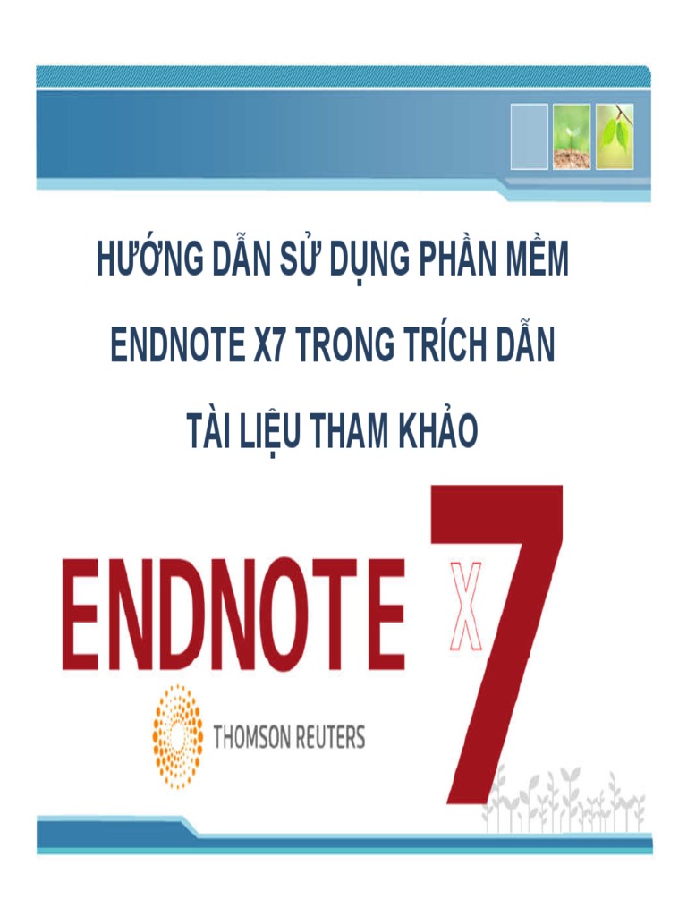 Huong Dan Endnote x7 PDF | PDF