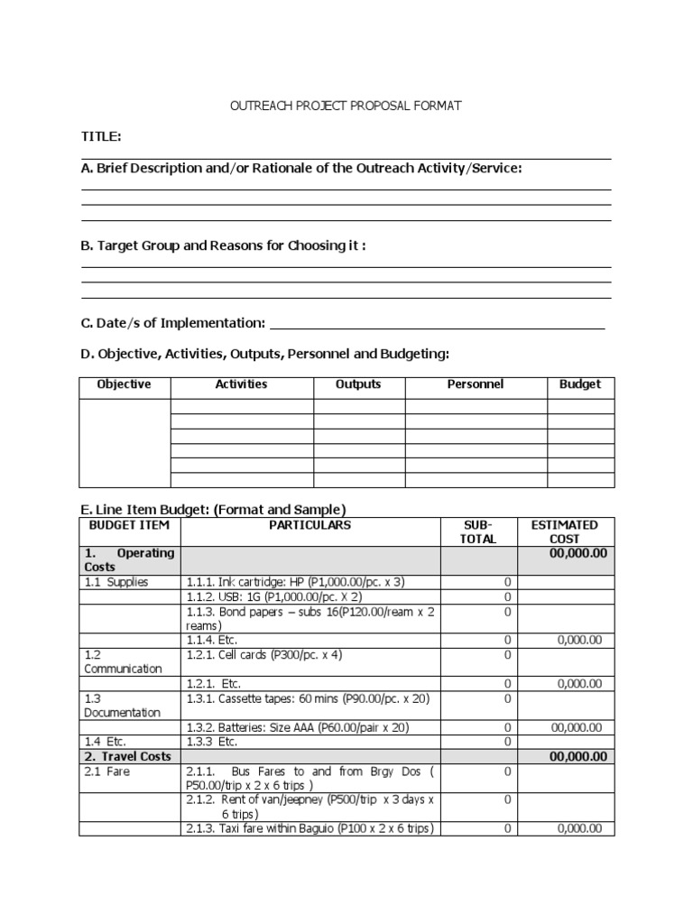 Outreach Project Proposal | PDF | Office Equipment | Computer Hardware