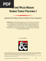 Wild Magic Table | PDF