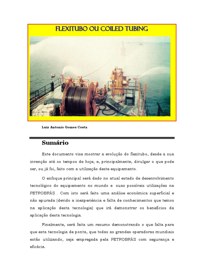 Evolução e Aplicações do Flexitubo | PDF | Economia | Canhão