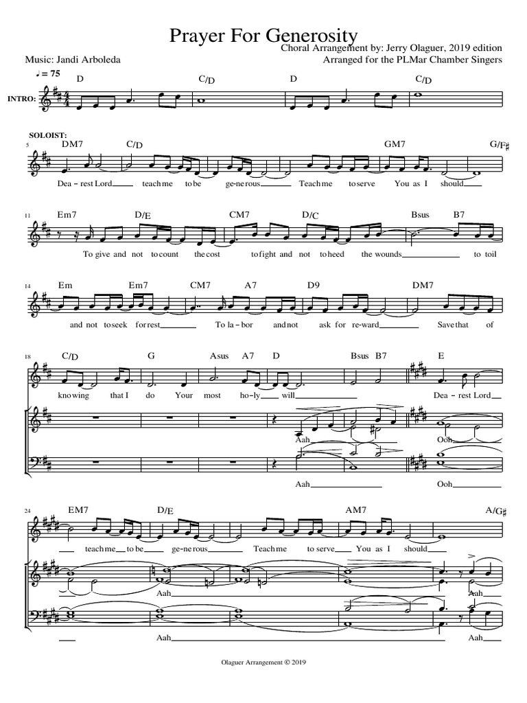 Prayer For Generosity | PDF