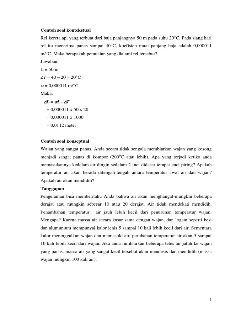 Contoh Soal Kontekstual | PDF