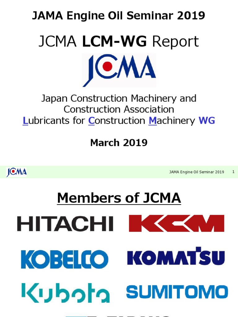 JAMA Seminar 2019 LCM WG - Final | PDF | Motor Oil | Pump