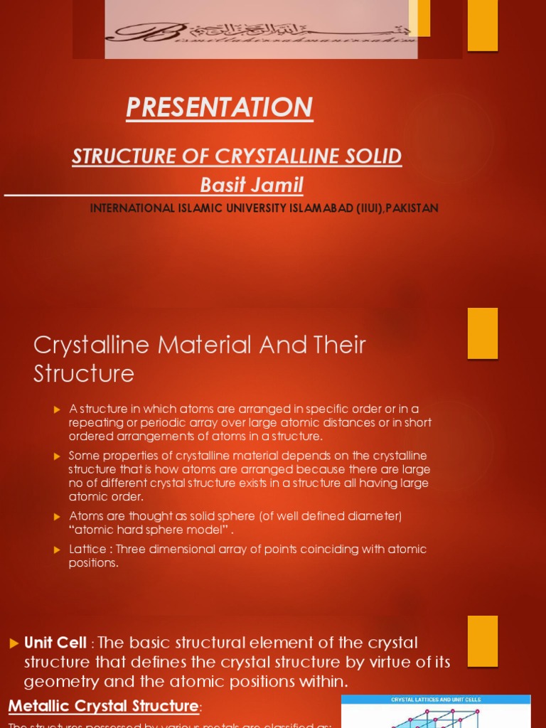 Metallic and Ceramic Structure | PDF | Crystal Structure | Crystal