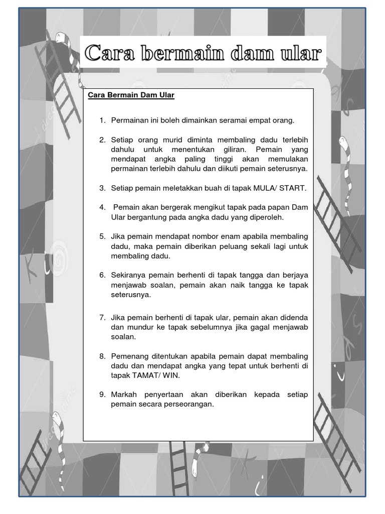 Cara Bermain Dam Ular | PDF