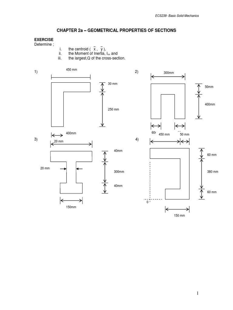 Chapter 2A - Geometrical Properties of Sections | PDF