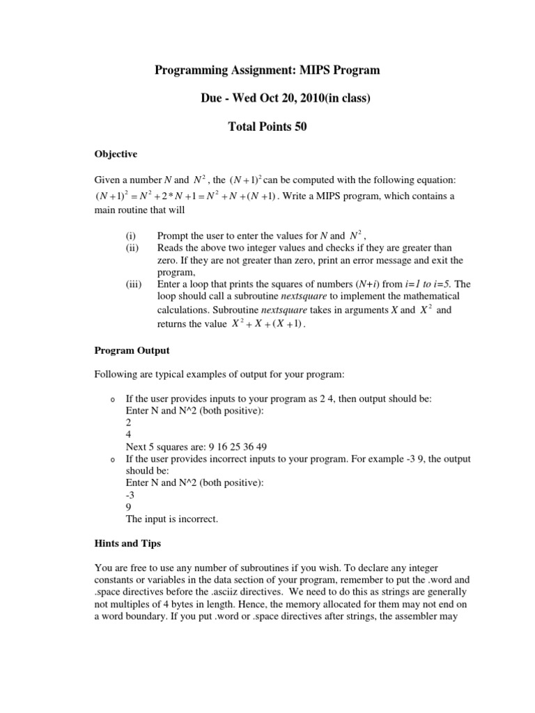 Programming Assignment 1 | PDF | Subroutine | Software Engineering