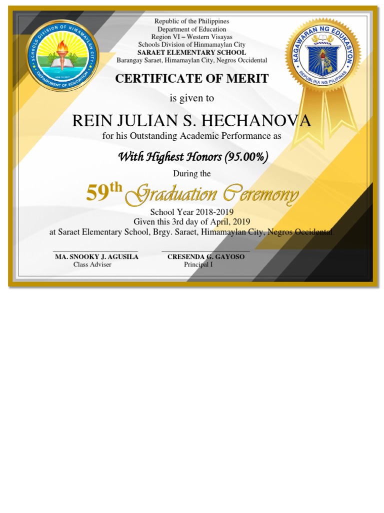 Certificate of Merit | PDF
