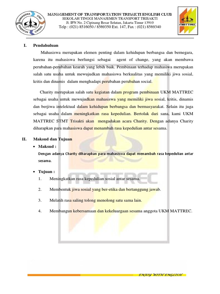 Proposal Charity | PDF