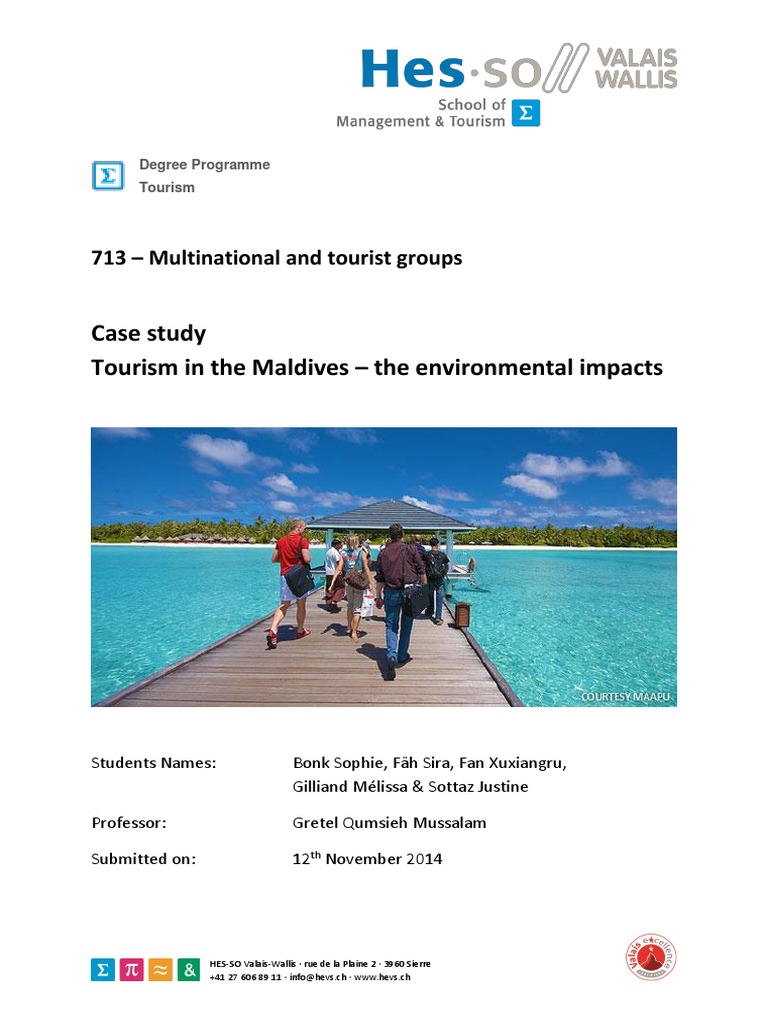 Case Study Tourism in The Maldives - The Environmental Impacts | PDF ...