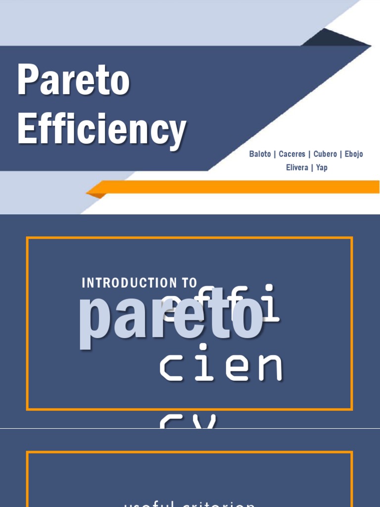 Understanding Pareto Efficiency Concepts | PDF | Pareto Efficiency ...