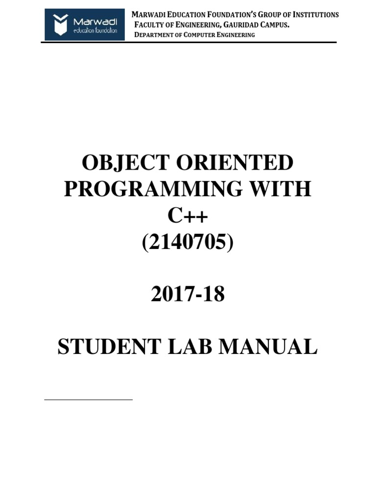 C++ Lab Manual for Engineering Students | PDF | Array Data Structure ...
