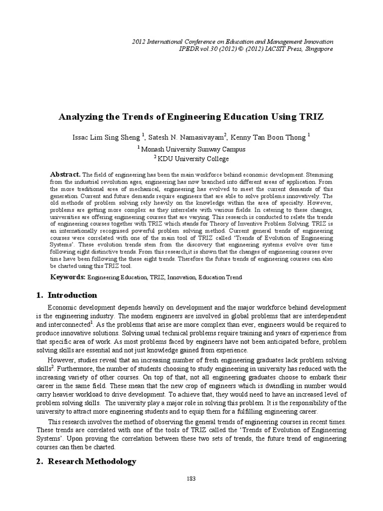 Analysis Trend Triz | PDF | Engineering | Learning
