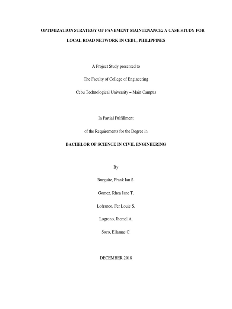 Optimization Strategy of Pavement Maintenance: A Case Study For Local ...