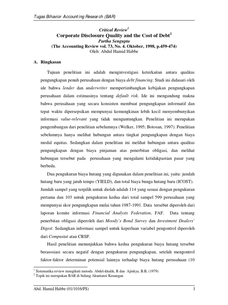Contoh Critical Review | PDF