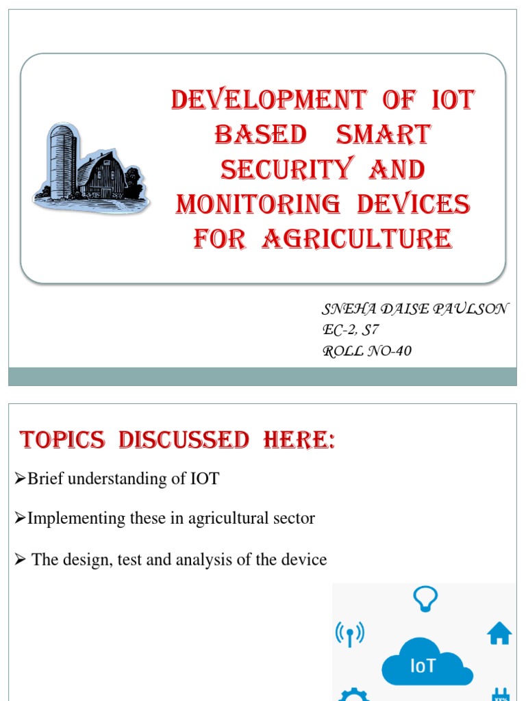 IoT Smart Security for Agriculture | PDF | Internet Of Things ...
