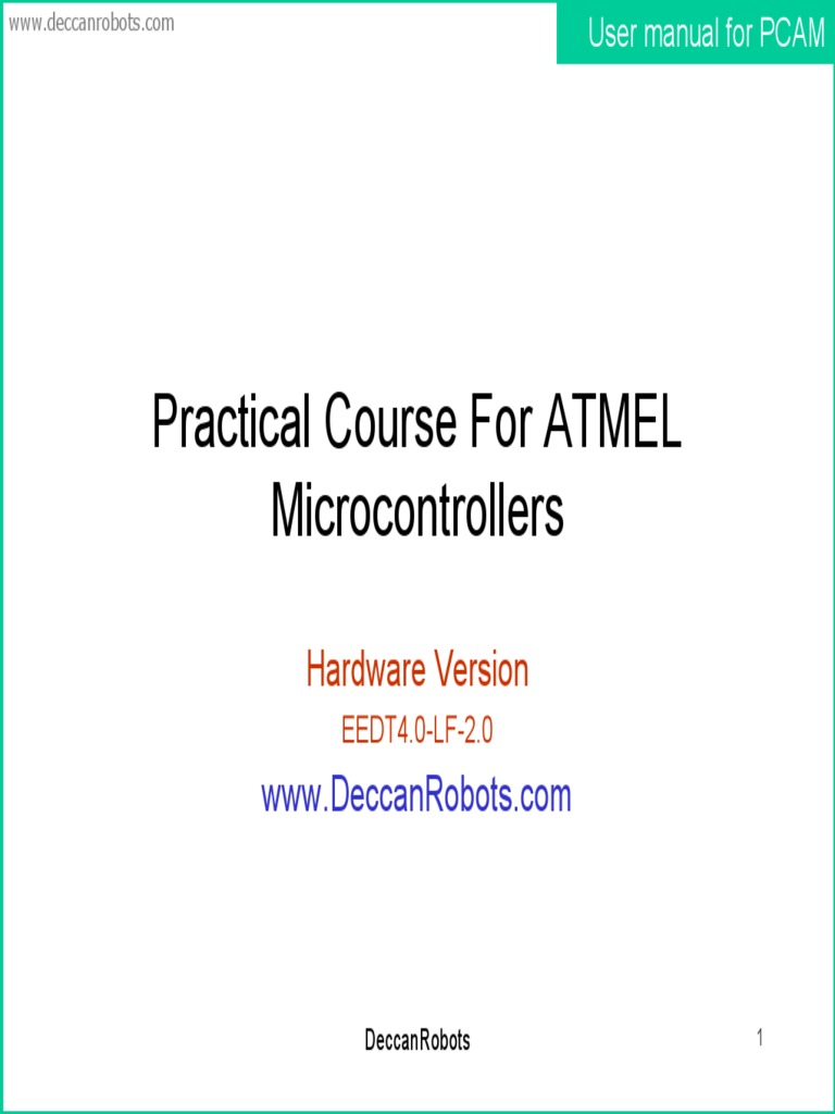 Practical Course For ATMEL Microcontrollers | PDF | Electronic Design | Central Processing Unit