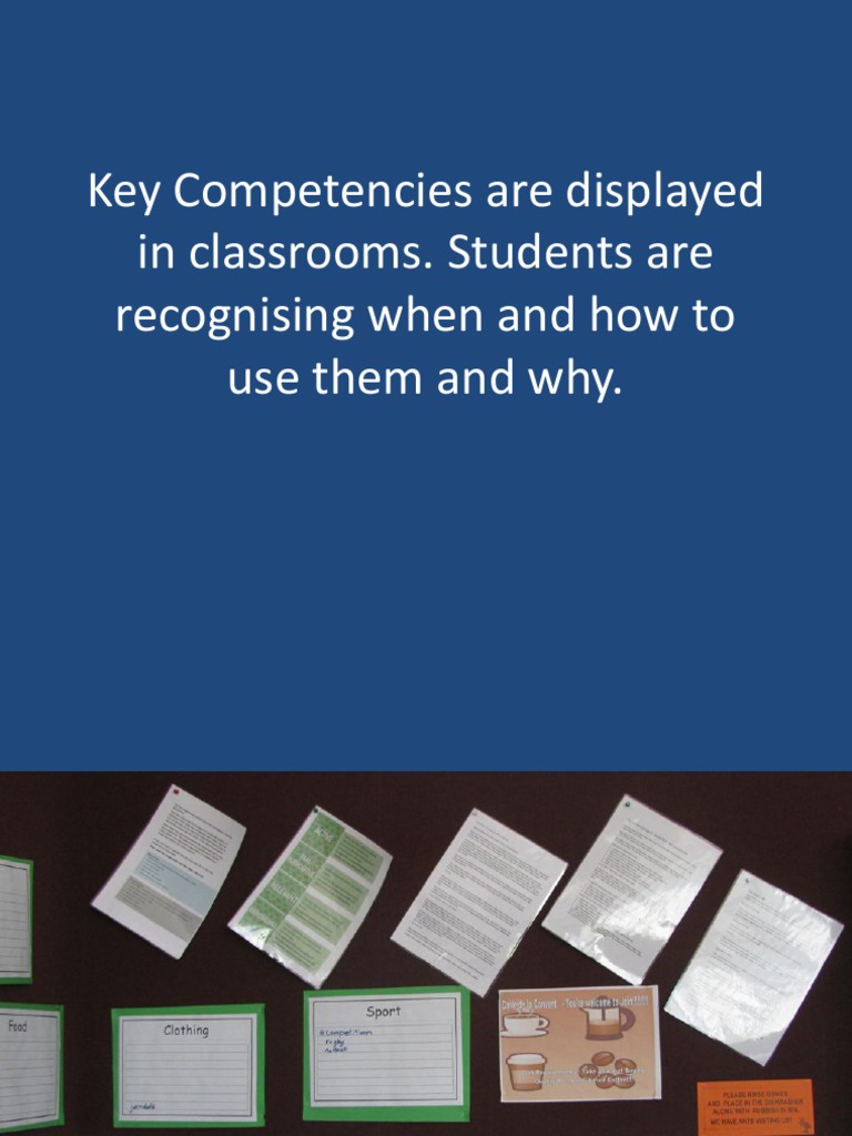 Key Competencies in Classroom Use | PDF | Self-Improvement