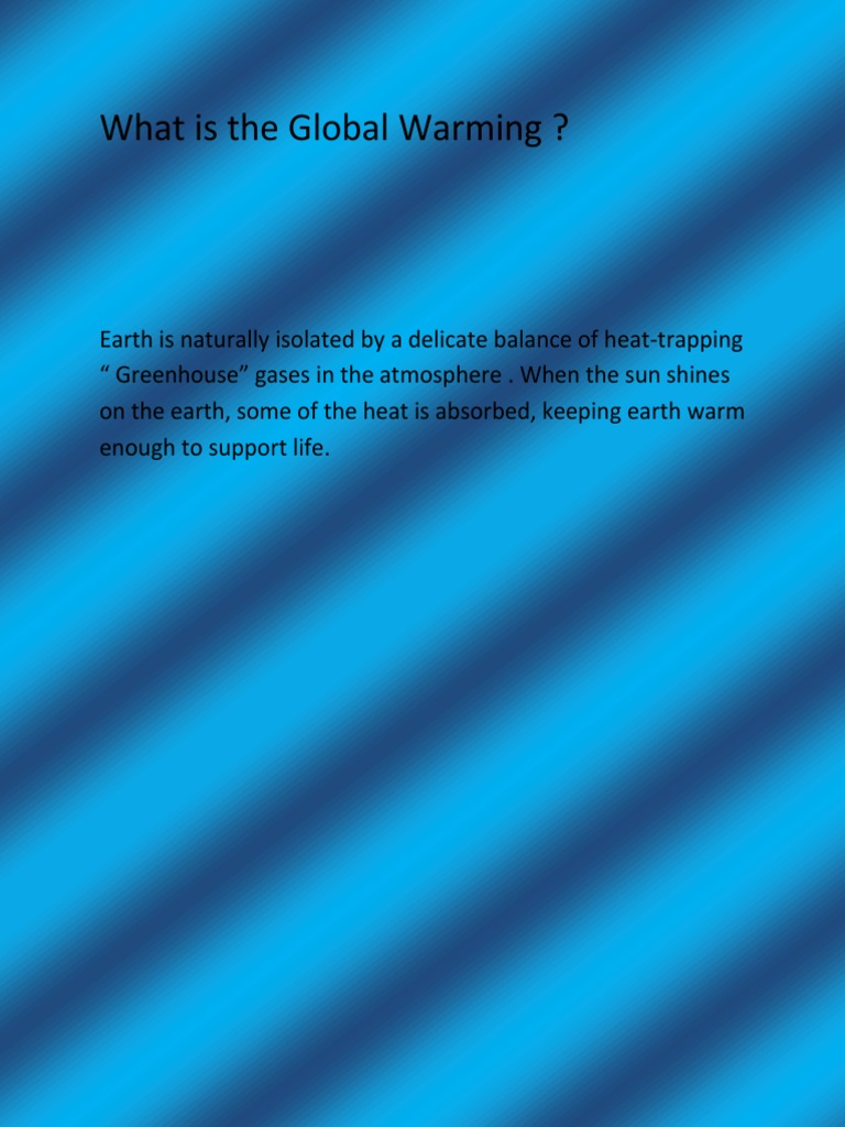 What Is The Global Warming | PDF