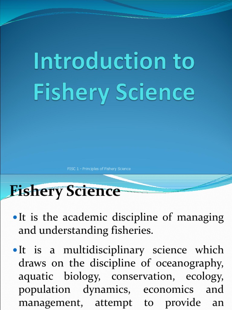 Principles of Fishery Science Overview | PDF | Fish | Trawling