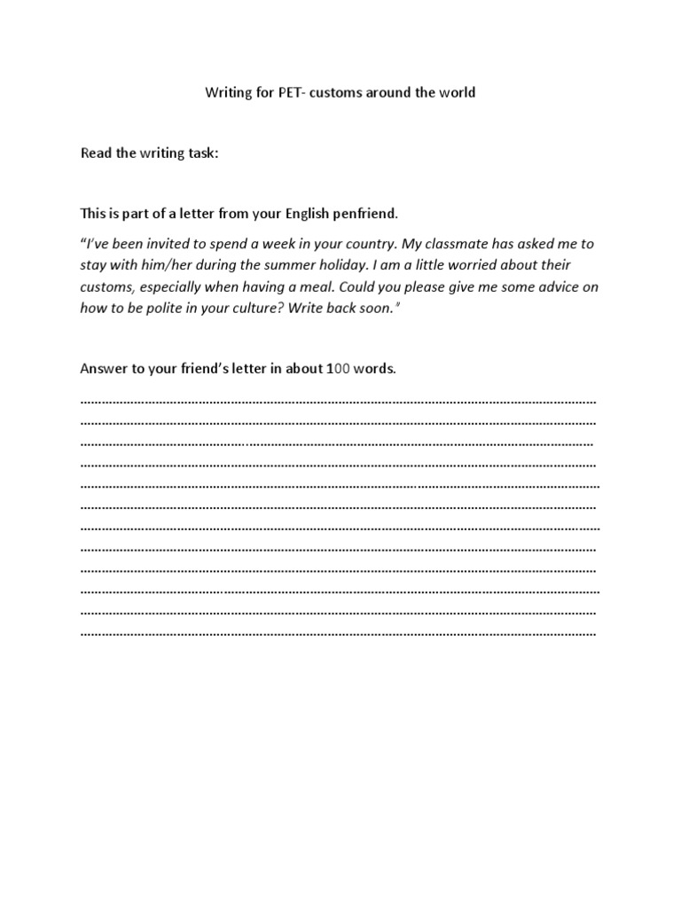 Writing Part 3 - Customs | PDF | Home & Garden | Poetry
