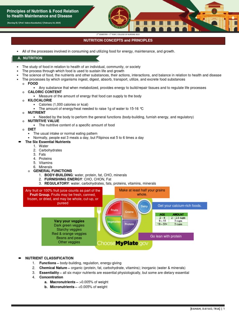 Nutrition-Principles Final | PDF | Nutrition | Diet & Nutrition