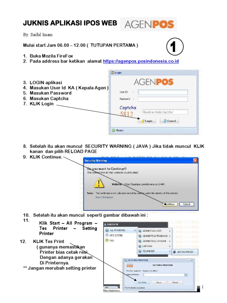 Panduan Penggunaan Aplikasi IPOS Web | PDF