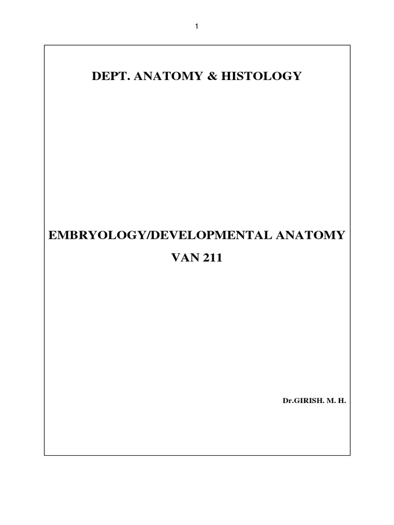 Embryologydevelopmental Anatomy | PDF | Meiosis | Implantation (Human ...
