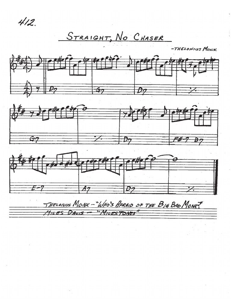 Straight, No Chaser Eb | PDF
