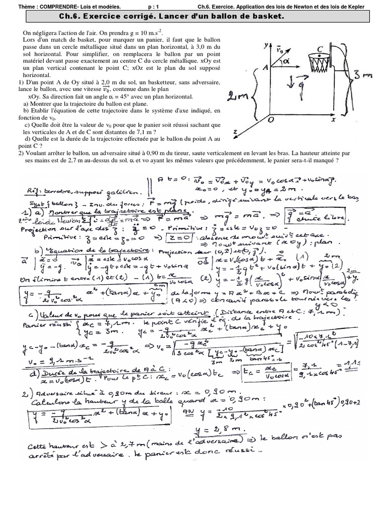 TSP1SP2Ch6T9-exo Corrige Basket PDF | PDF