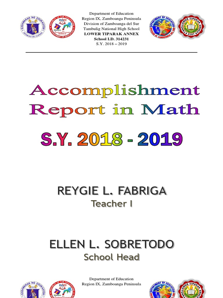 Mathematics Accomplishment Report 2019 | PDF | Axiom | Teaching Mathematics