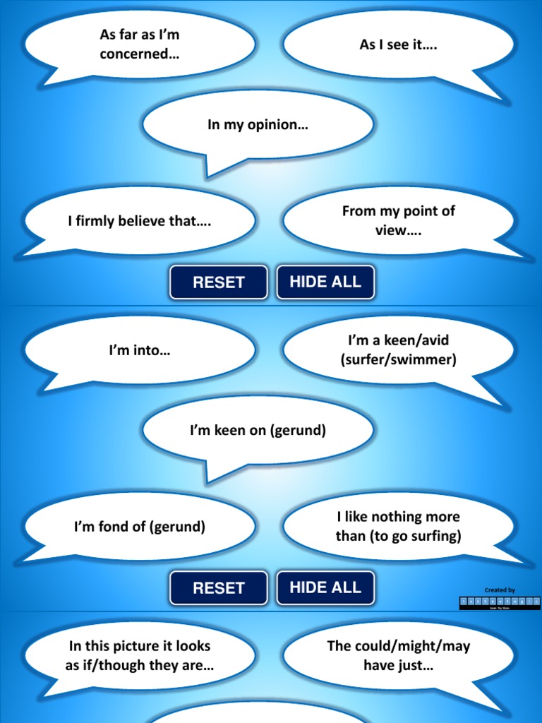 Recall Speech Bubbles Cae Speaking | PDF