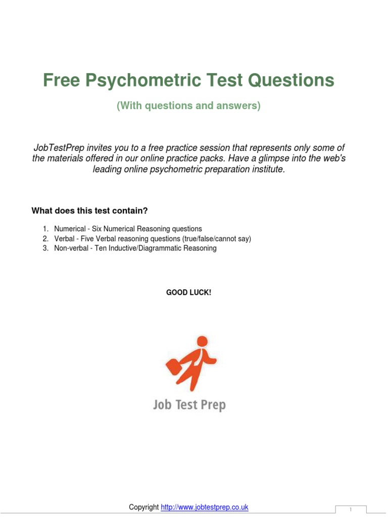 Free Psychometric Test Questions Answers PDF | PDF | Shape | Triangle