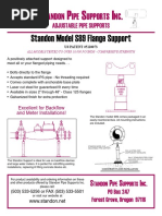 Standon S92 Adjustable Pipe Support | PDF | Pipe (Fluid Conveyance) | Mechanical Engineering