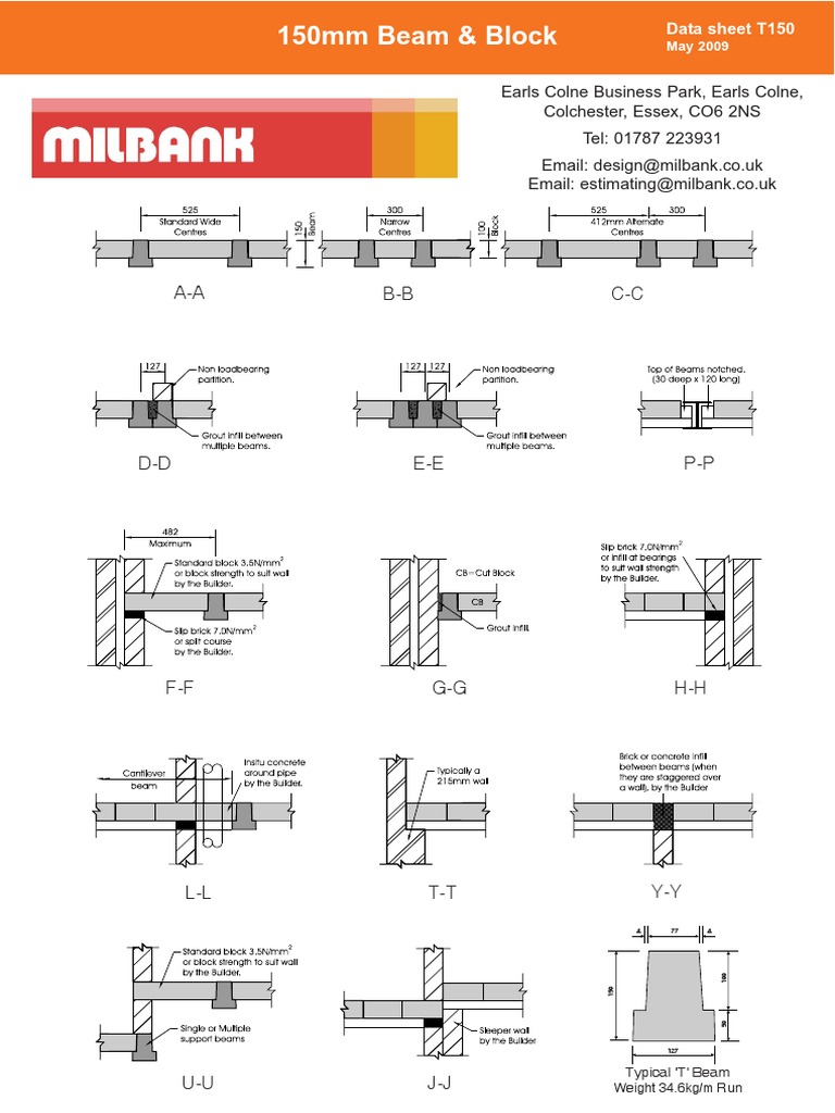 T150mm - Beam and Blocks PDF | PDF | Architectural Elements | Civil ...
