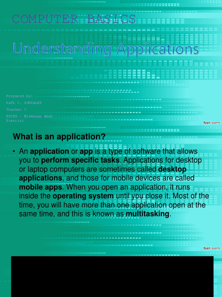 3-Computer Basics Understanding Applications | Download Free PDF | Mobile App | Application Software
